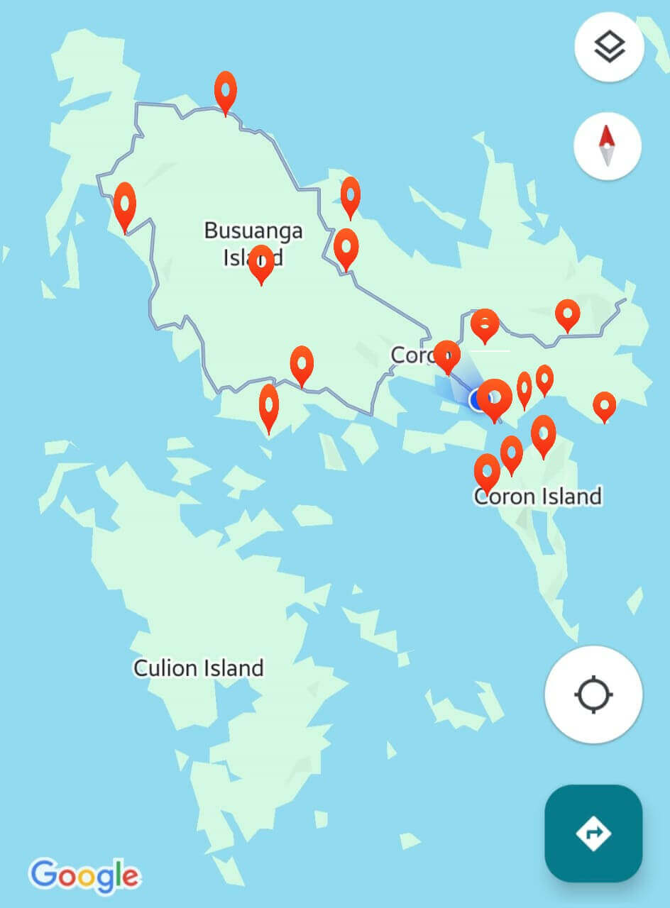 Coron Palawan Attractions Map